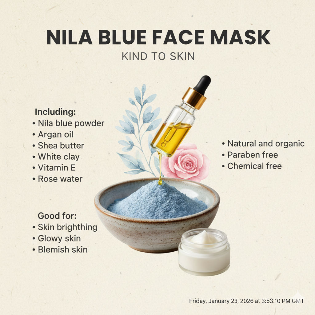 Nila and Argan oil face mask – Noor Oils - Natural Hair Oil